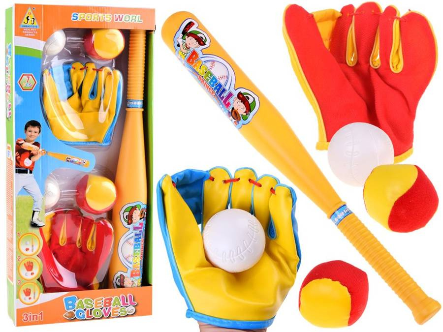 Zestaw BASEBALL kij piłki rękawice bejsbol | IMPREZY I URODZINY ...